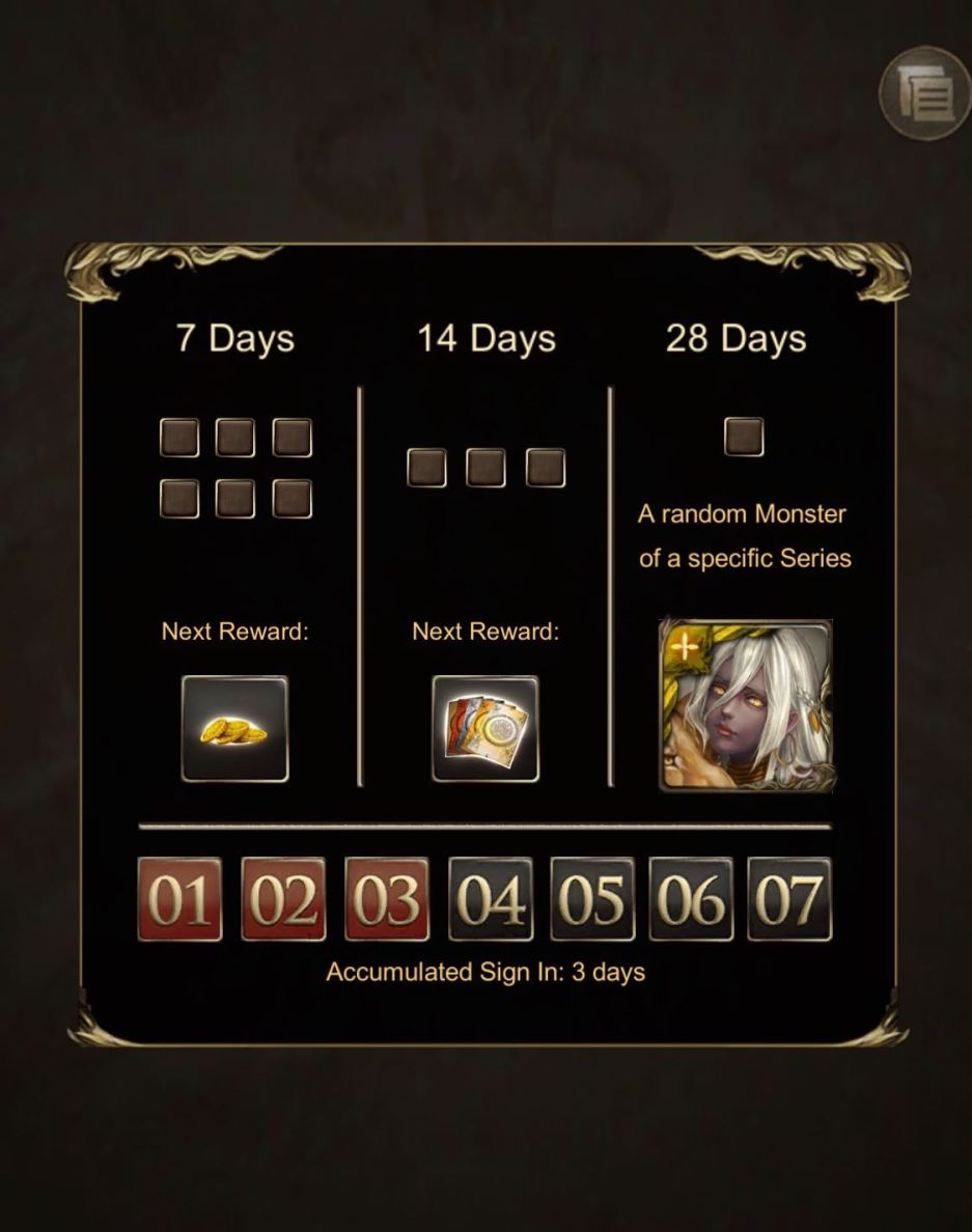 Freebies: Daily Login – Tower of Saviors